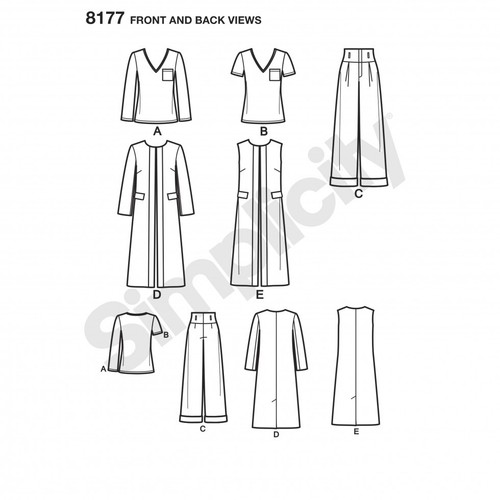 Simplicity Ladies Sewing Pattern 8177 Trousers, Coat, Waistcoat ...