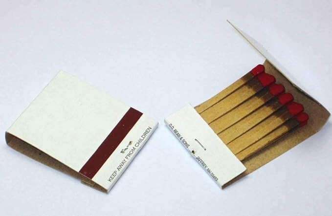 50 Plain White Matches Matchbooks for Wedding, Birthday, Party (1 Box ...