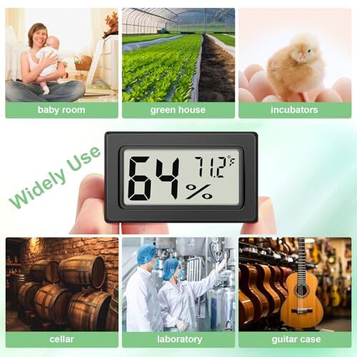 6-Pack Mini Hygrometer Indoor Humidity Meter, Mini Digital Thermometer ...