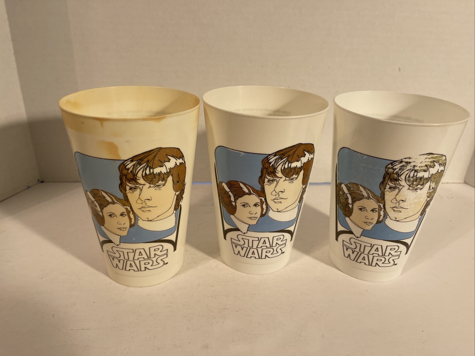 1977, Star Wars, (Coca-Cola) Lot Of 3 Vintage Plastic Cups Luke | eBay