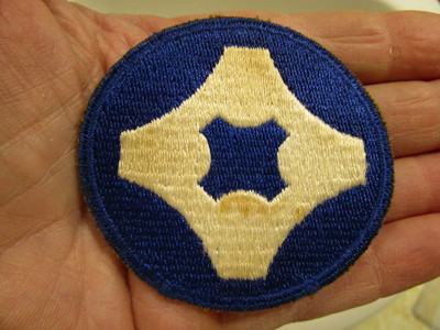 WWII 4th Service Command Sleeve Patch / GREEN BACK | eBay