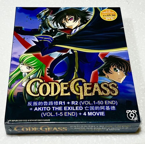 Code Geass (R1 & R2 : VOL.1 - 50 End + Akito The Exiled + 4 Movie ...
