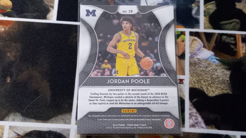 Jordan Poole 2019-20 Prizm Draft Picks Rookie Card RC #28 Warriors ...