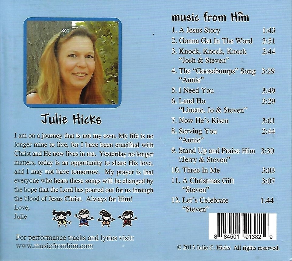 Music from Him by Julie Hicks (CD, 2013) 884501913829| eBay