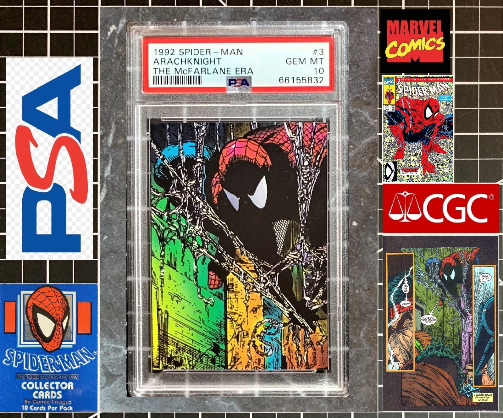 Marvel Comic CGC Graded Card Pairing - Spider-Man Issue #1 - PSA 10 GEM ...