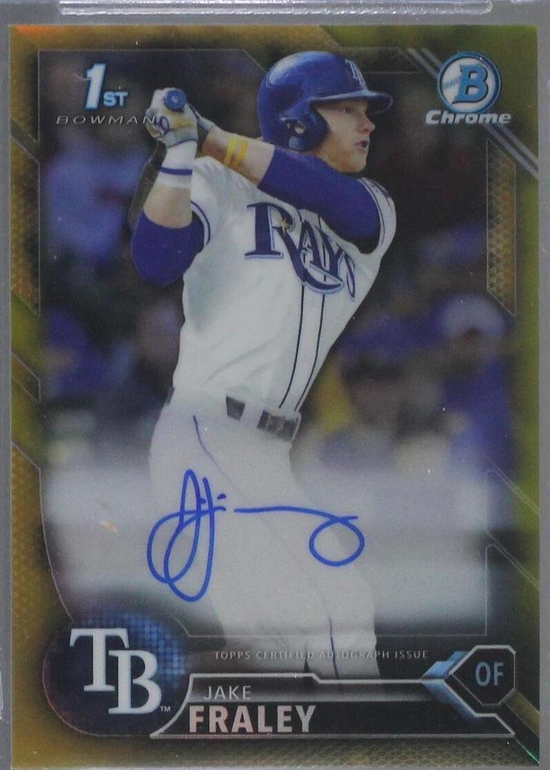 2016 Bowman Draft - Chrome Draft Pick Autographs Jake Fraley #CDA-JF ...