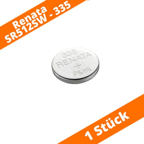 1 x Renata 335 1,55 V SR512SW SR512 6mAh Knopfzelle Uhrenbatterien ...