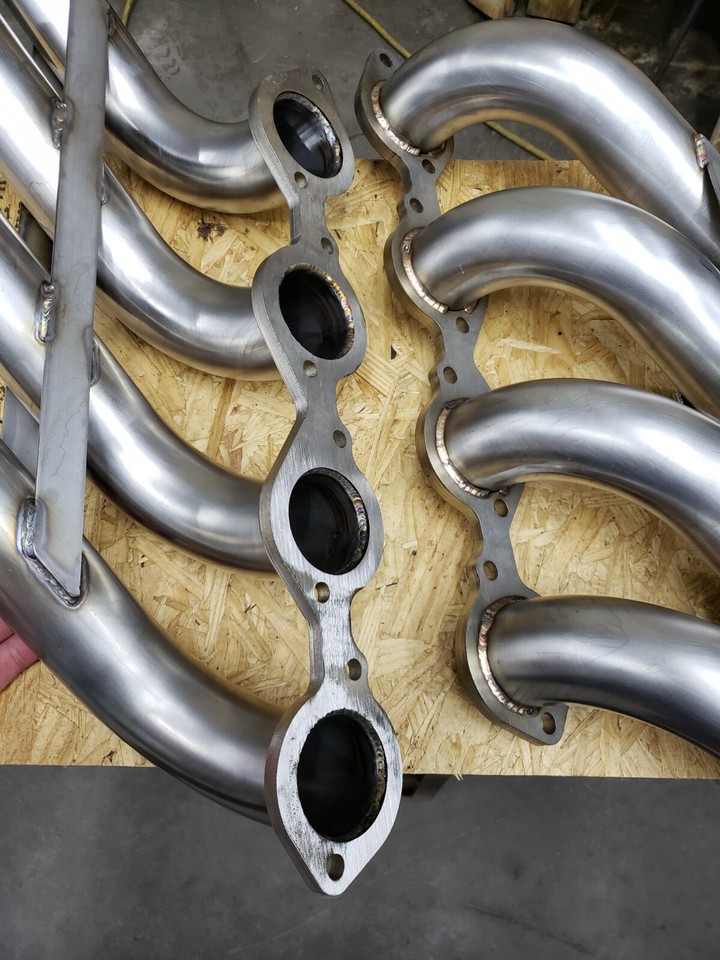 zoomie headers BBC 2-1/2" stainless steel "shortys" with covers | eBay