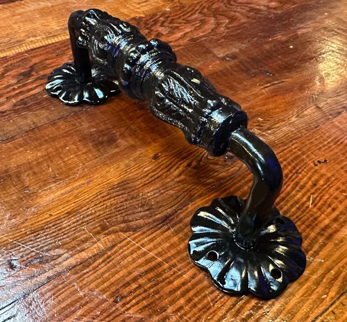 Rustic Door hardware hand forged solid wrought iron 10" x 2.5" Pull ...