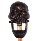 Skull Door Knocker Cast Iron Head Moveable Jaw Gothic Halloween ...
