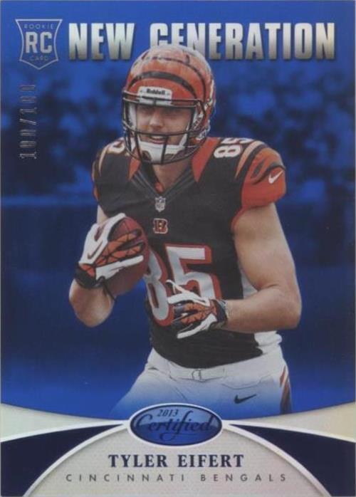 2013 Panini Certified - New Generation Tyler Eifert #294 Mirror Blue ...
