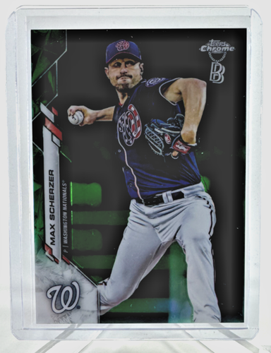 2020 Ben Baller Chrome MAX SCHERZER Green Refractor /99 Washington ...