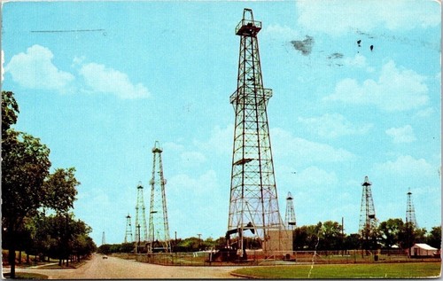 Oil Wells Okalahoma State Capitol Grounds City OK Postcard PM Cancel ...