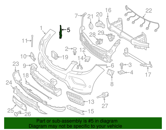MERCEDES Mercedes-Benz OEM 12-14 Ml350 Front Bumper-bracket 1668850014 ...