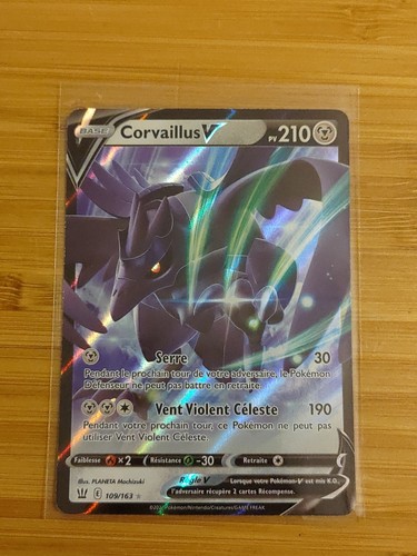 Carte Pokemon CORVAILLUS 109/163 V Ultra Rare Epée et Bouclier 5 EB05 ...