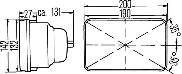 HELLA 1AE 003 427-021 Headlight Insert Left Right Halogen H4 T4W 12V ...