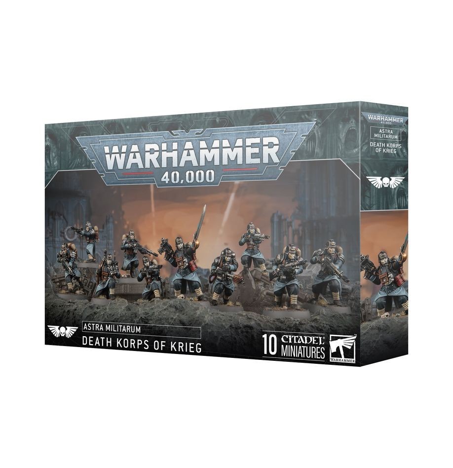 Warhammer 40k: Astra Militarum Death Korps of Krieg 10 Troopers Mini ...