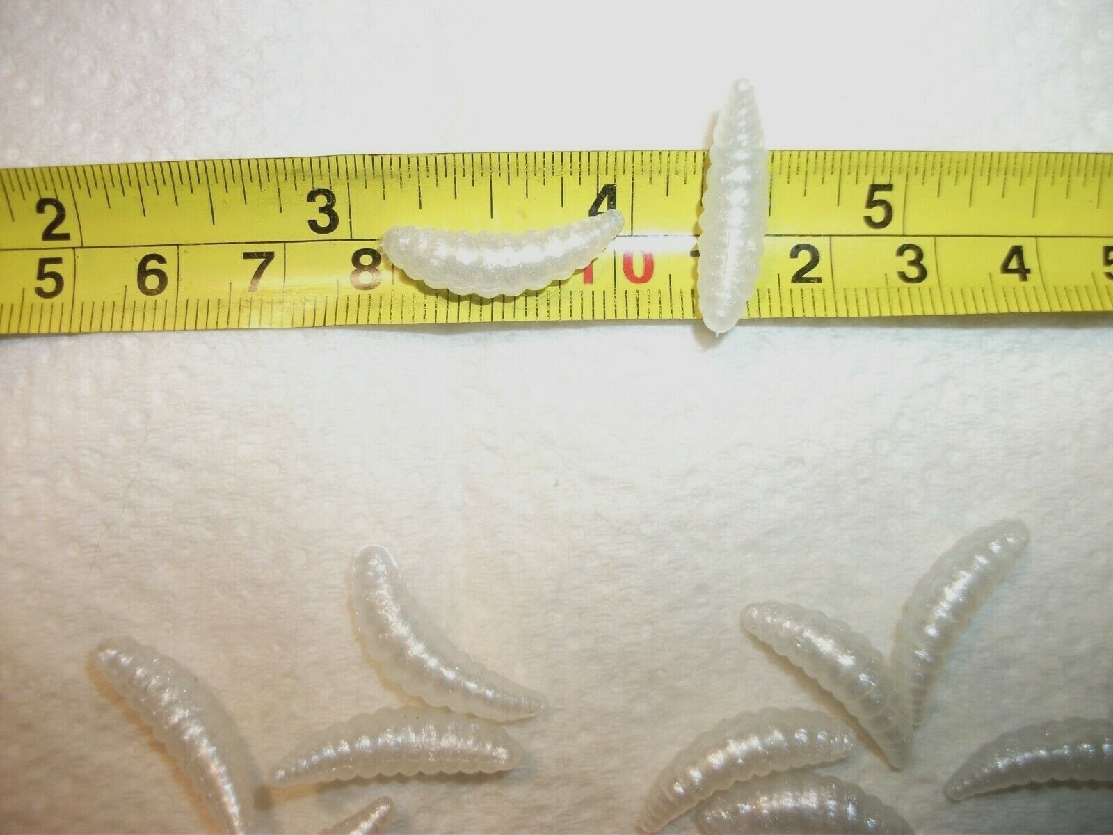 200-7/8"-crappie-panfish-scent-grubs-wax worm-jigs-glow-soft plastic ...