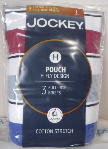 Jockey Pouch H Fly Design 3 Men's Full Rise Briefs L Blue gray mix H ...