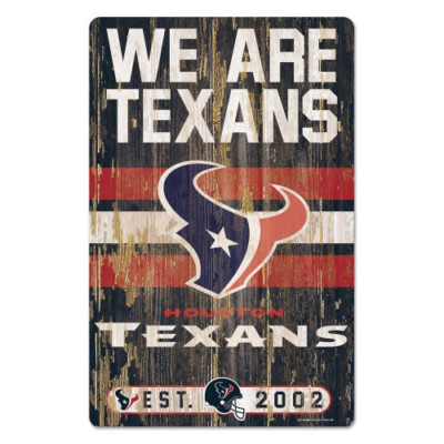 Houston Texans 11x17 Wood Sign Slogan Design NFL Wall Banner WinCraft ...
