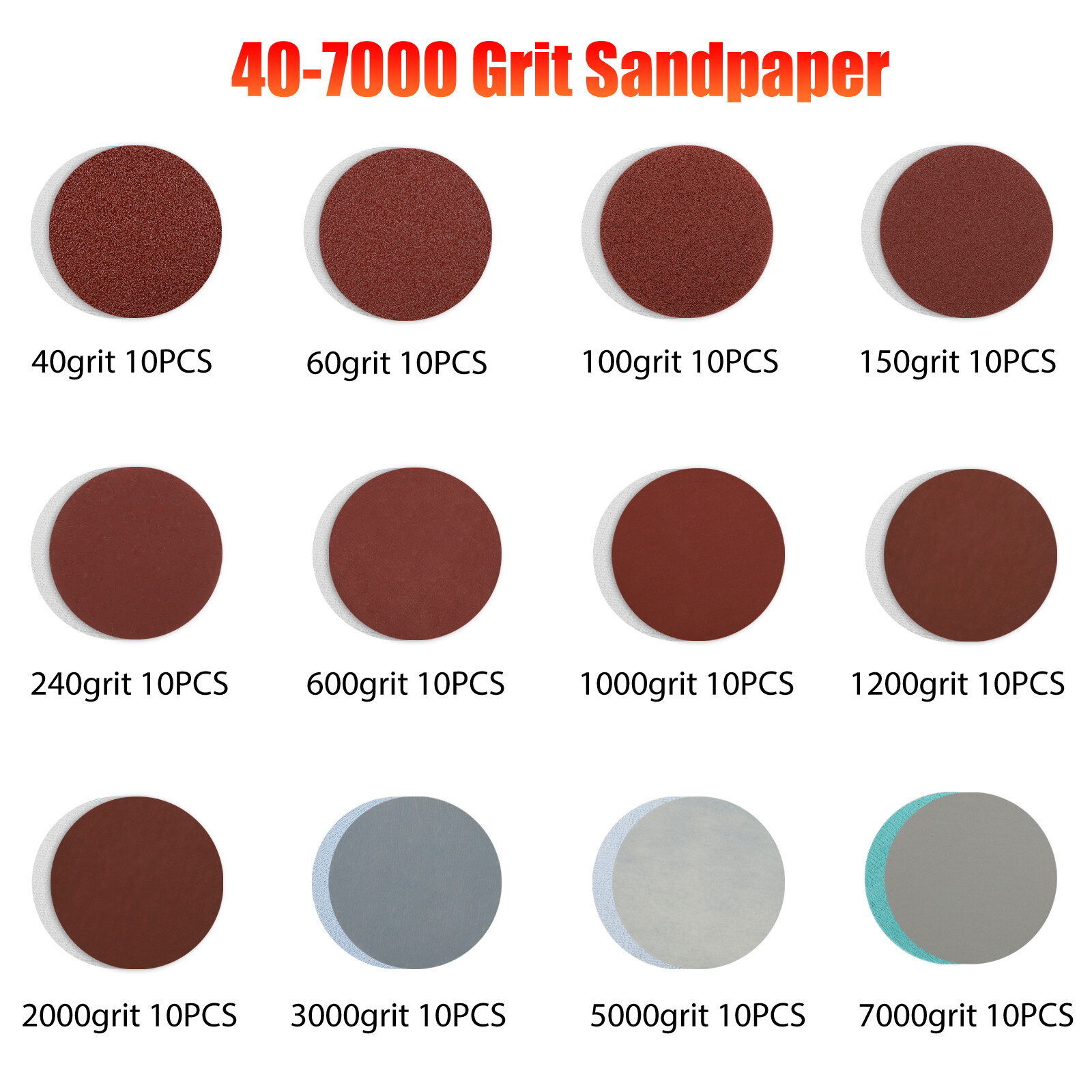 132Pcs 3inch Sanding Discs Foam Buffing Polishing Sponge Sander Buffer ...