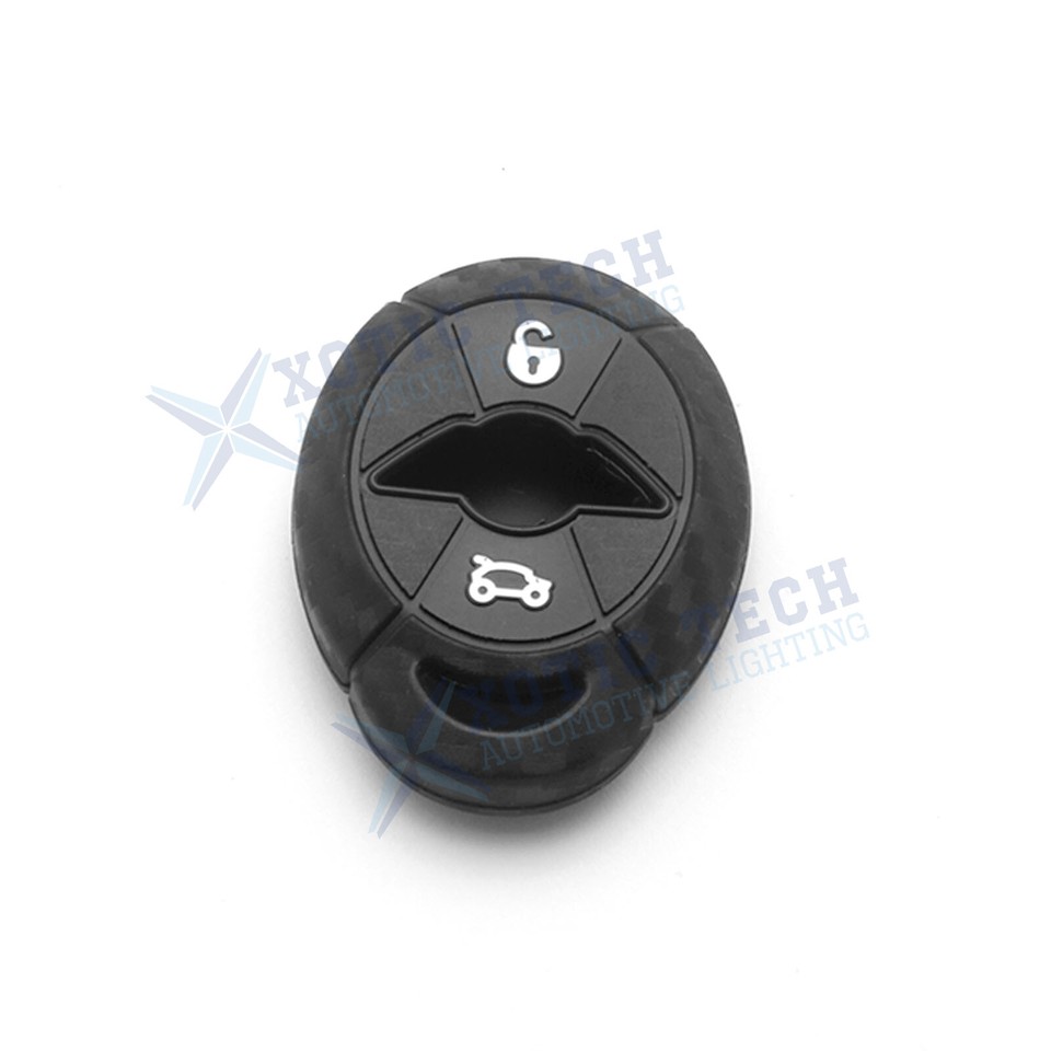 Carbon Fiber Pattern Soft Silicone Key Fob Cover For MINI Cooper MK1 ...