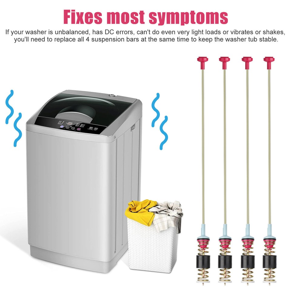 4 DC9705280W Washer Suspension Spring Kit for Samsung DC97-16350U ...