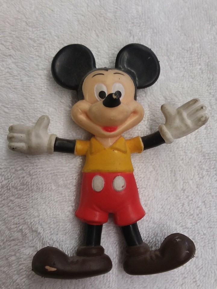 Vintage Mickey Mouse & Goofy Poseable Rubber Figure Walt Disney ...