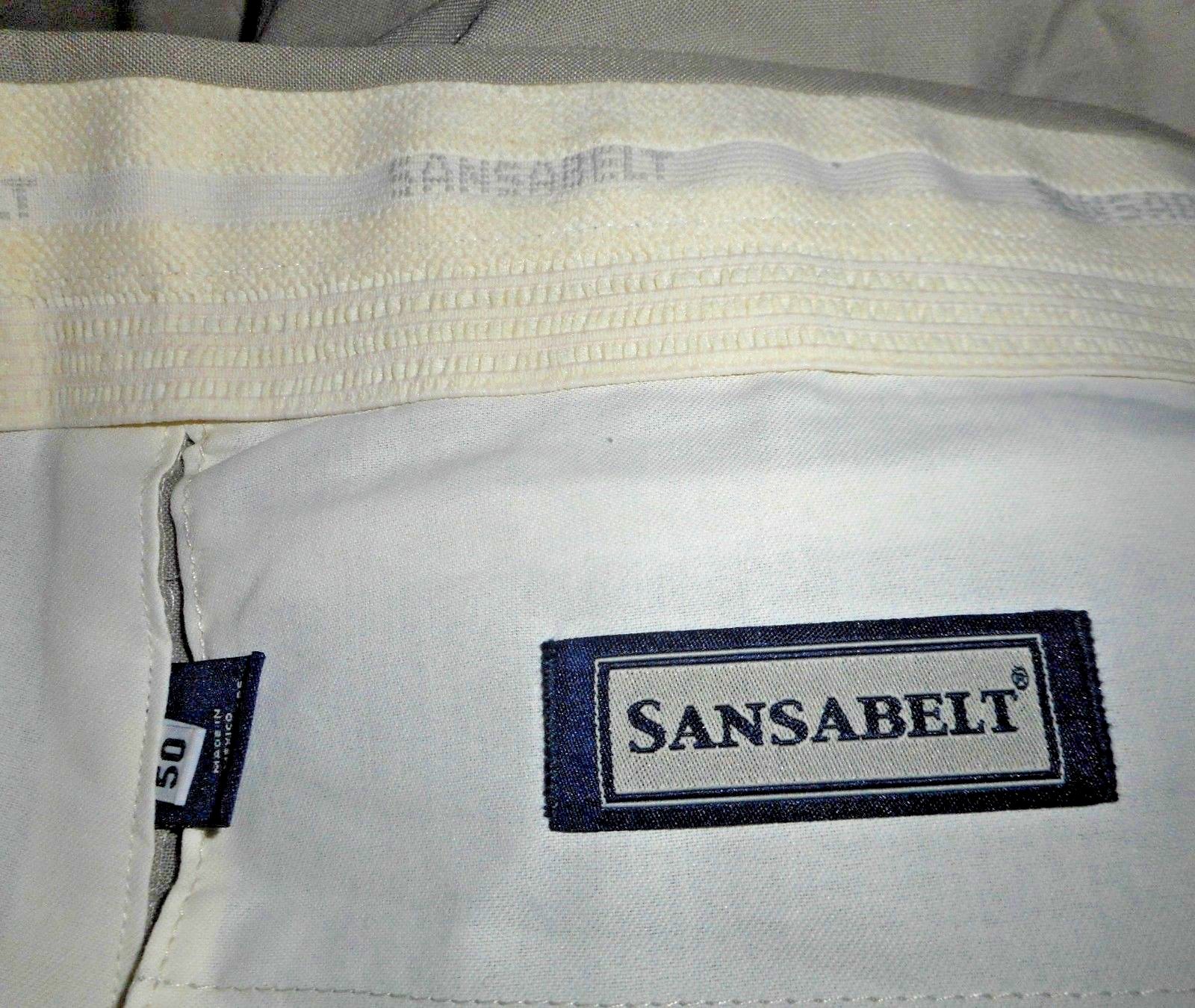 New Pants Sansabelt 4-Seasons Flat Washable Wool-blend Taupe MSRP-$95. ...