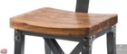 Industrial Square Wooden Seat Counter Stool High Chair Bar Kitchen ...