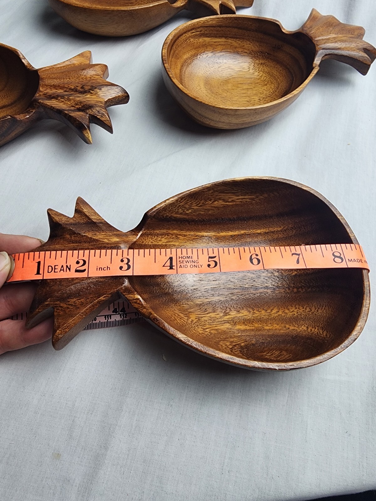 Vintage Genuine ALII WOODS Monkey Pod Honolulu Hawaii 9” Pineapple Bowl ...