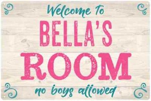 BELLA'S Room Kids Bedroom Sign Personalized Metal Sign 108120089050 | eBay