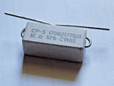 5pcs Dale 1K Ohm 5 watt 5w 10% wirewound ceramic resistor New - CP-5 ...