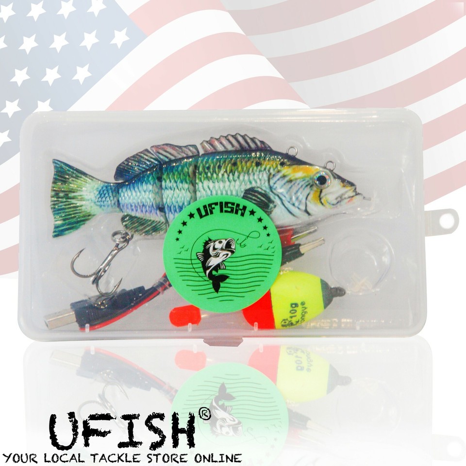 Large Robotic Lure Animated Swimbait Electric USB Wobbler Self Swimming ...