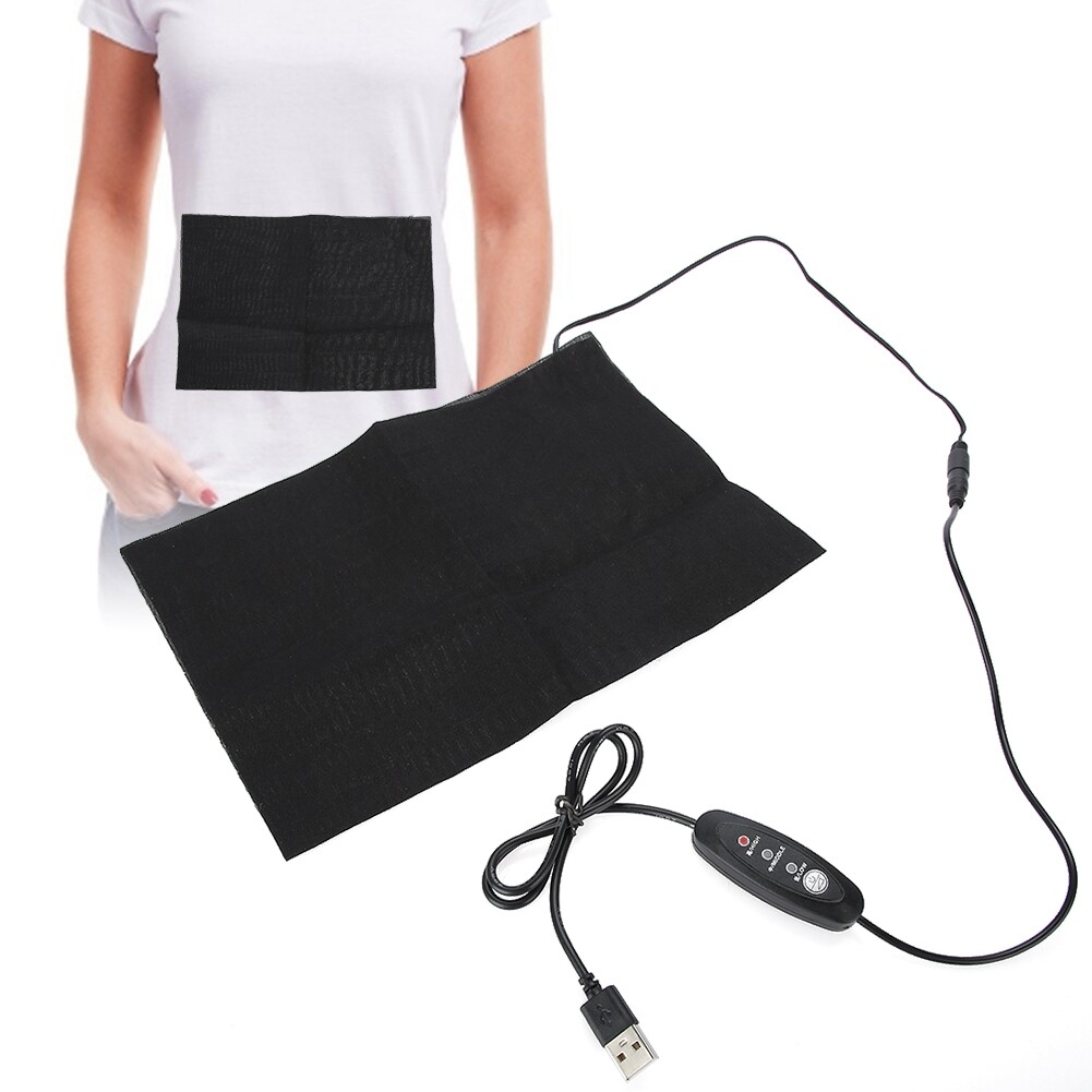 Electric USB Charging Cloth Heater Heating Pad Waist Belly Warming Mat ...