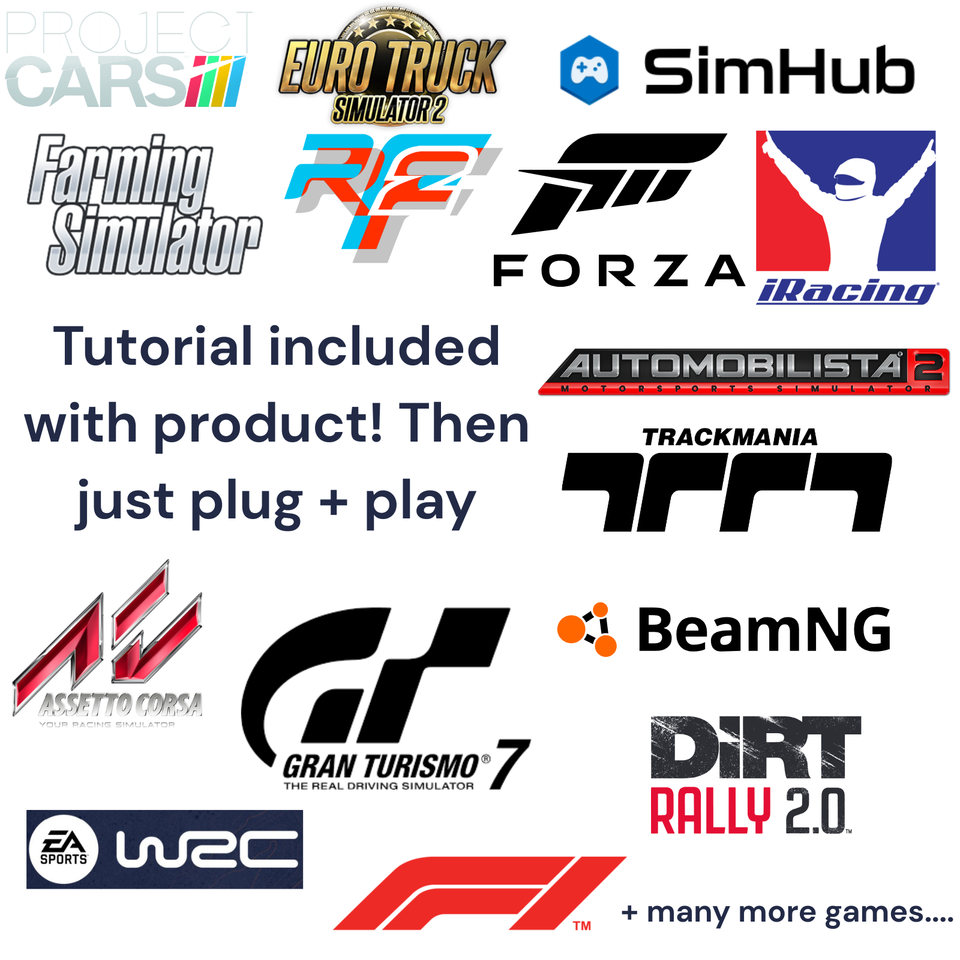 Rev Gauge RGB LED Display Light Bar for SIM Racing Simon Plug And Play ...