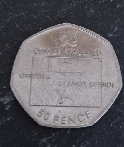 OFFSIDE RULE, 2011, 50P COIN. CIRCULATED. | eBay