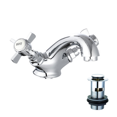 Bathroom Basin Sink Mono Mixer Tap with Waste Traditional Mixer Tap ...