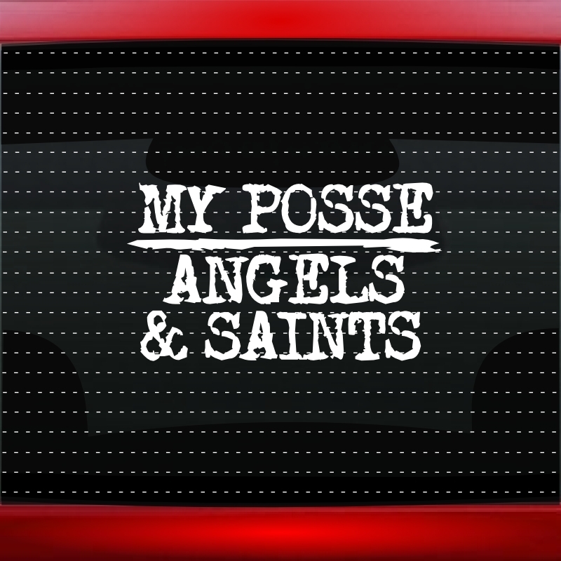 My Posse Angels & Saints Christian Car Decal Window Vinyl Sticker (20 ...