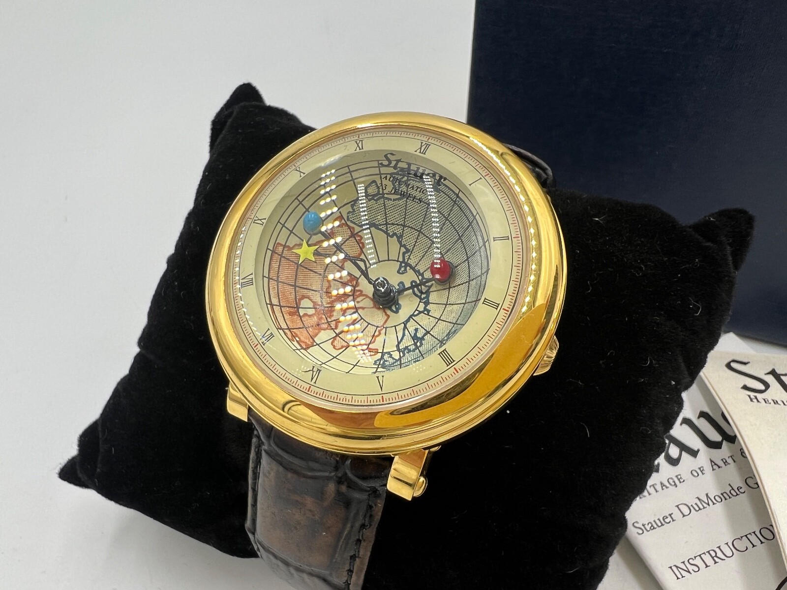 t808 Intricate Stauer DuMonde Globe Watch | eBay