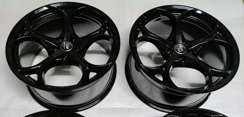 19" Alfa Romeo Giulia QV Quadrifoglio rims Complete set X4 Gloss Black ...