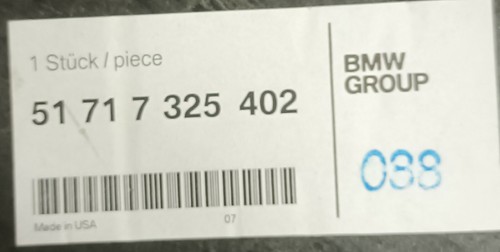 Genuine BMW Supplementary Part Wheelhou 51717325402 for sale online | eBay