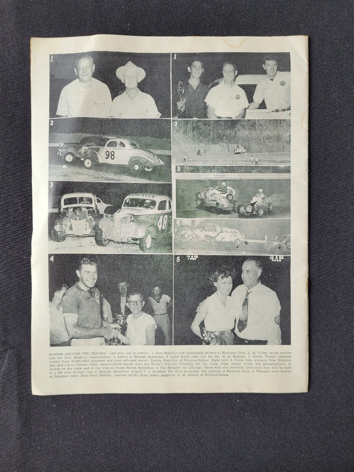 1954 NASCAR Sportsman-Modified 200 @ Raleigh Speedway Program/Entry ...