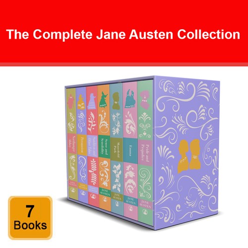 Jane Austen Complete 7 Books Hardcover Books Box Set Emma, Persuasion ...
