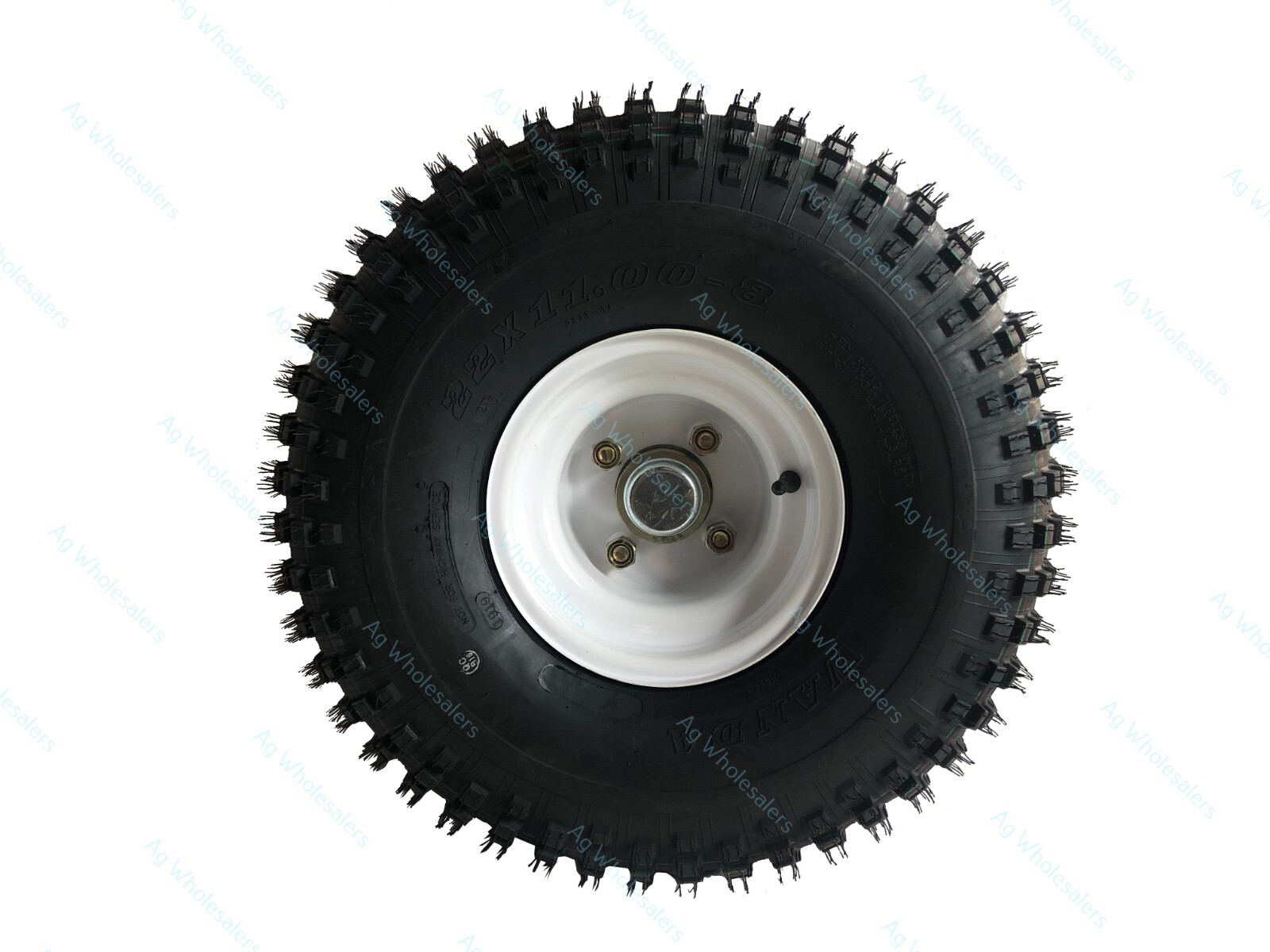 TRAILER WHEEL KIT 22X11-8 INCH ATV RIM TYRE HUB STUB AXLE 157kg QUAD ...