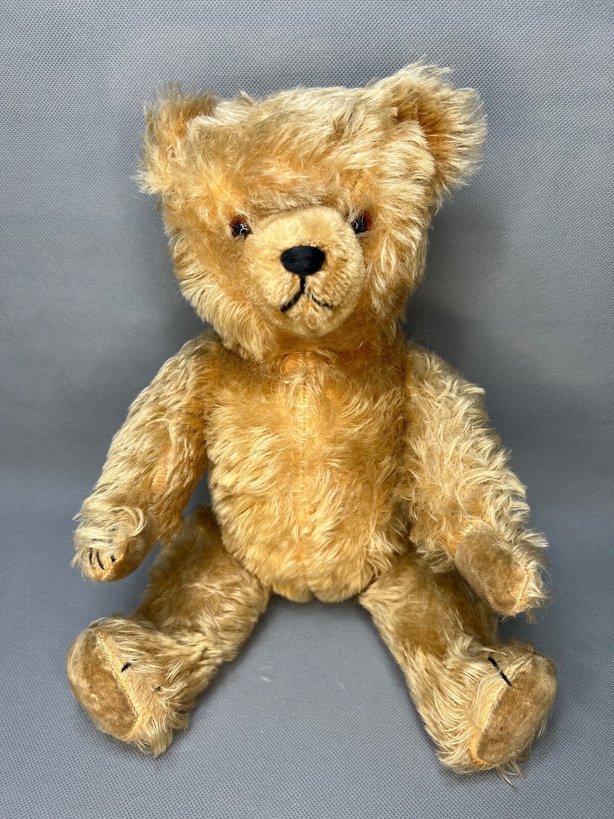 Antique German Steiff Straw-Stuffed Mohair Teddy Bear w/Growler Jointed ...