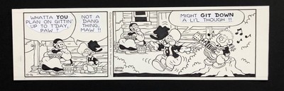 Snuffy Smith- Original Daily Comic Strip Art - Snuffy Gits Down | eBay