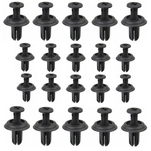 20X CAR PLASTIC 6MM SCRIVET SCREW-CLIPS FIT DOOR BOOT-TRIM PANELS ...