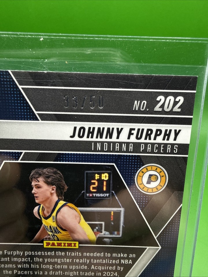 2024-25 Panini Mosaic - Rookies Johnny Furphy #202 Fast Break Purple ...