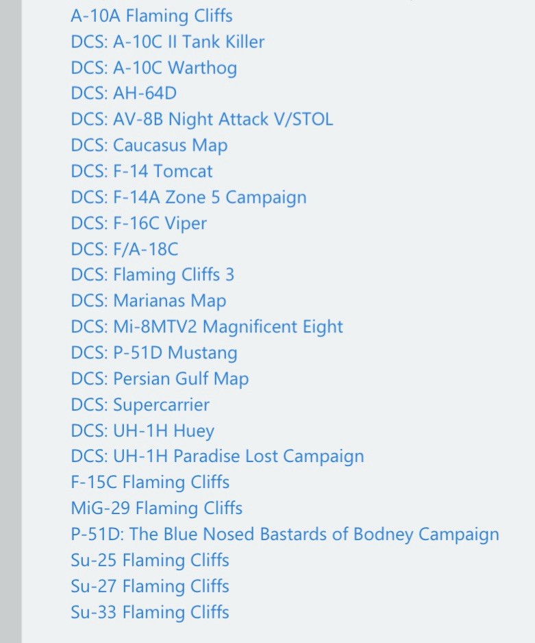 DCS World Account 24 modules INCLUDES RARE AV-8B HARRIER F14 F16 F18 A10C AH64 | eBay